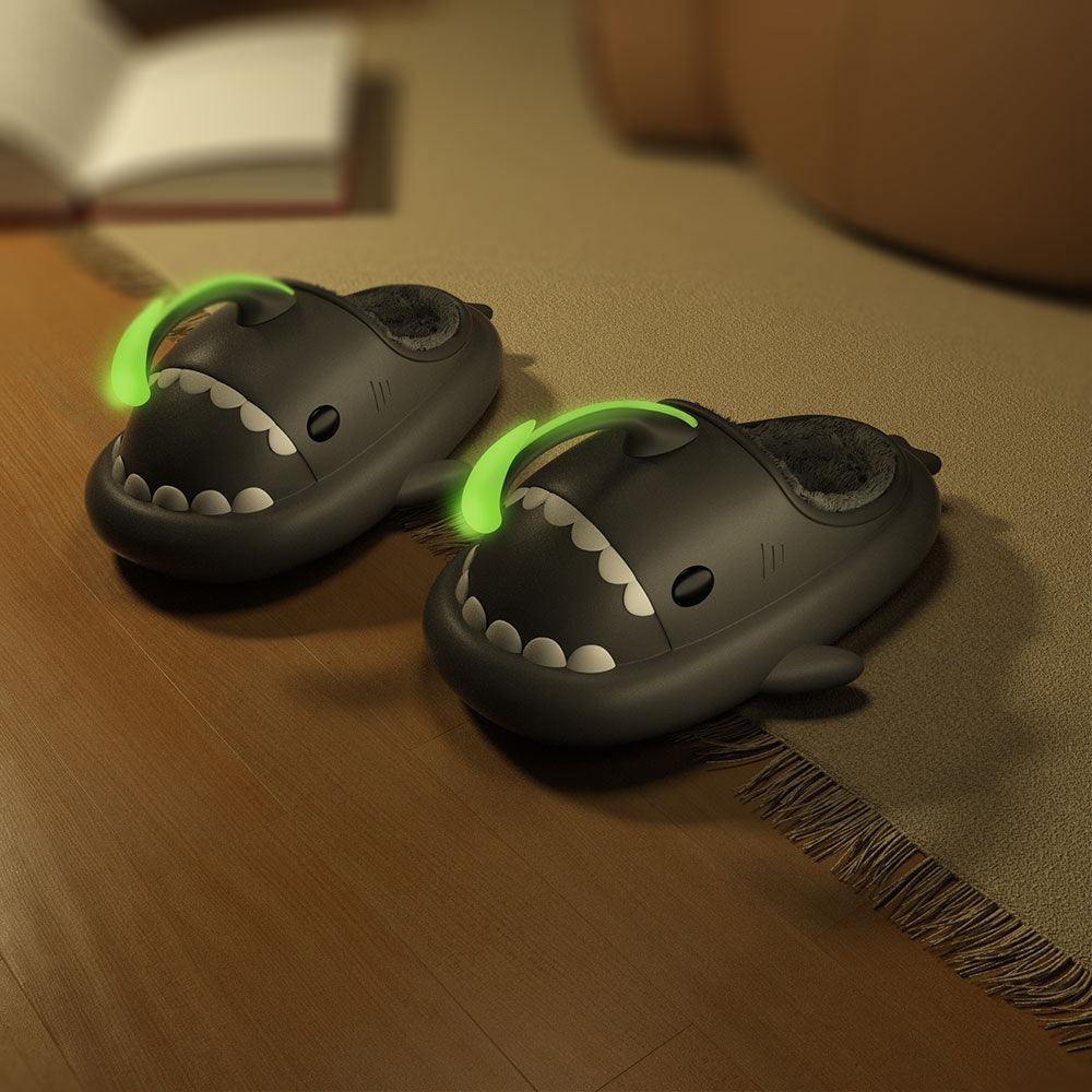 Shark Slides Winter - Anglerfish Heel-open Glow in The Dark Super Soft ...